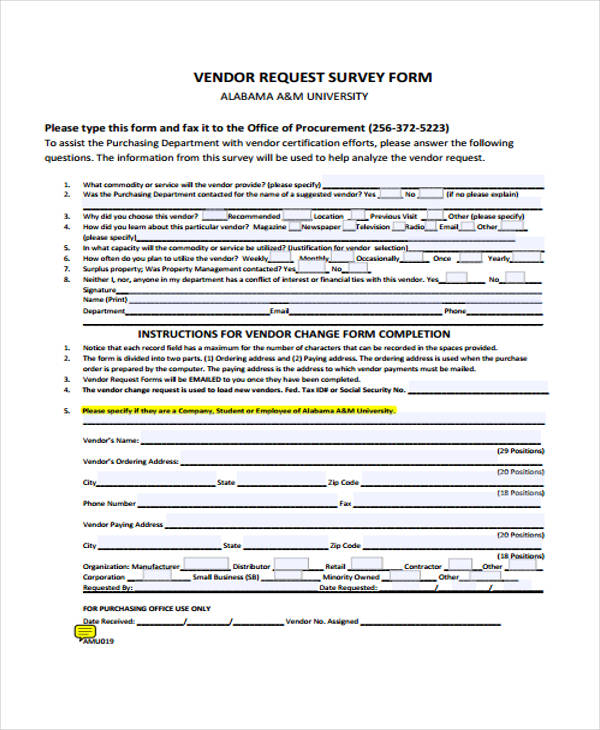 FREE 31+ Survey Forms in PDF | Excel | MS word