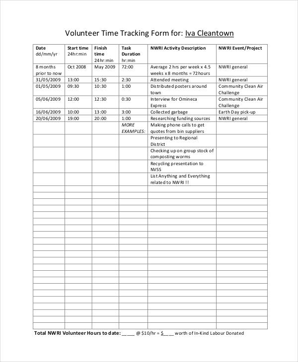 FREE 42+ Tracking Form Examples in PDF | Excel | MS Word