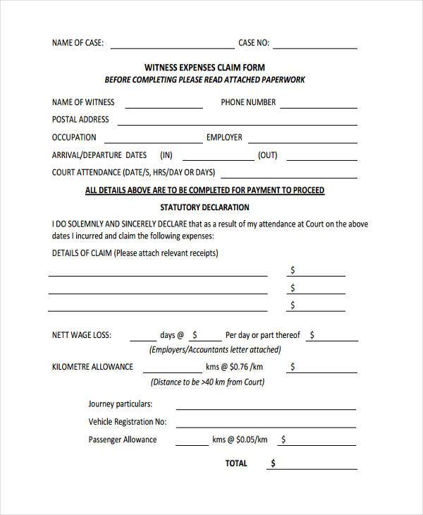 FREE 44+ Expense Forms in PDF | MS Word | Excel