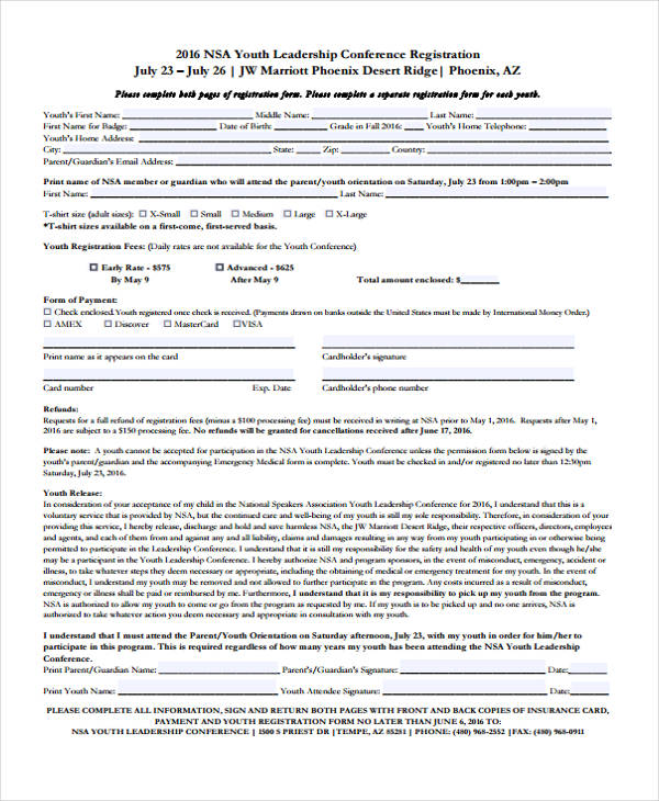 FREE 24+ Conference Registration Forms in PDF | Excel | MS Word