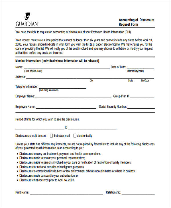 FREE 11+ Accounting Request Forms in PDF | Excel | MS Word