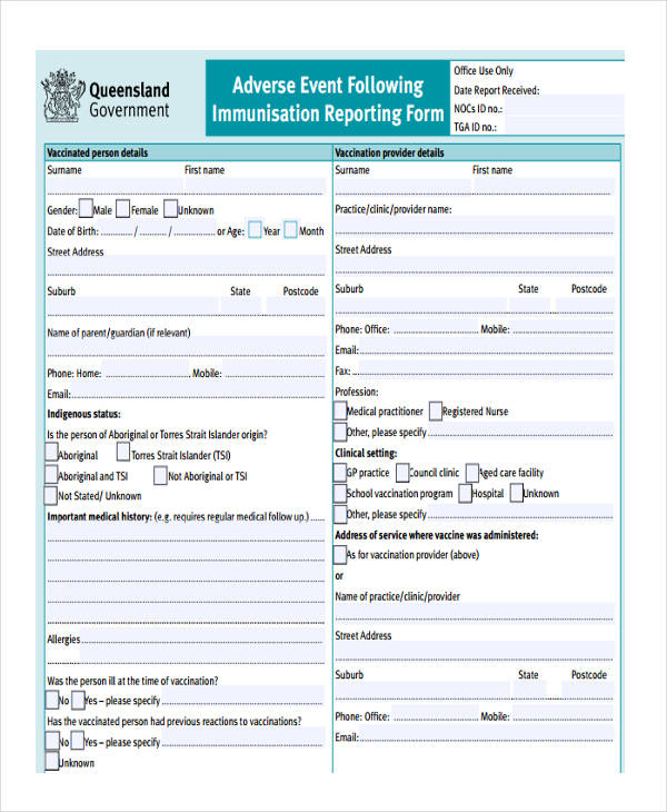 FREE 11+ Adverse Event Forms in PDF | MS Word | Excel