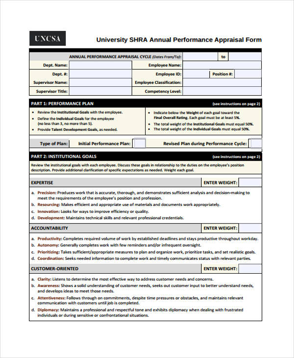 FREE 13 Blank Appraisal Forms In PDF MS Word Excel