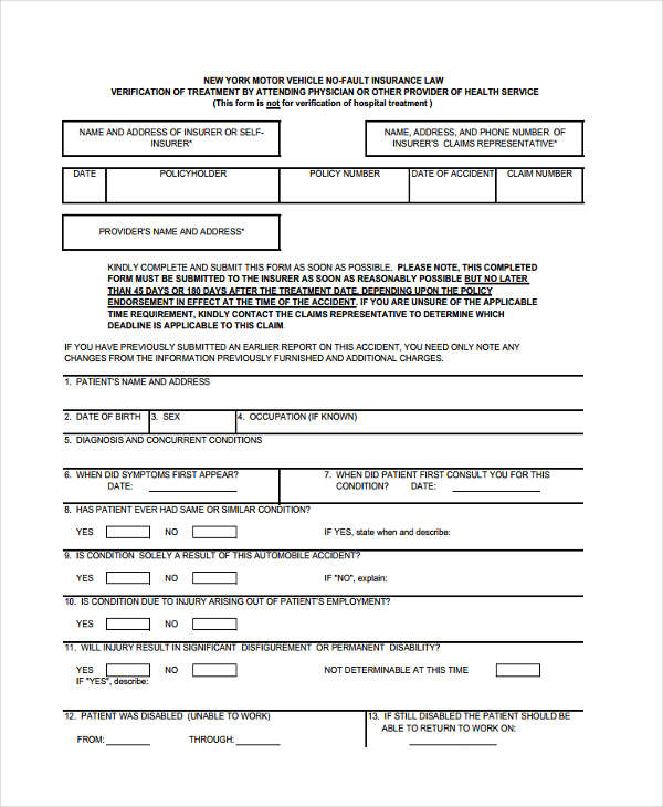 FREE 23+ Insurance Verification Forms in PDF | MS Word