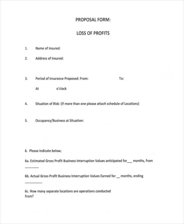 FREE 42+ Insurance Proposal Form Formats in PDF | MS Word | Excel