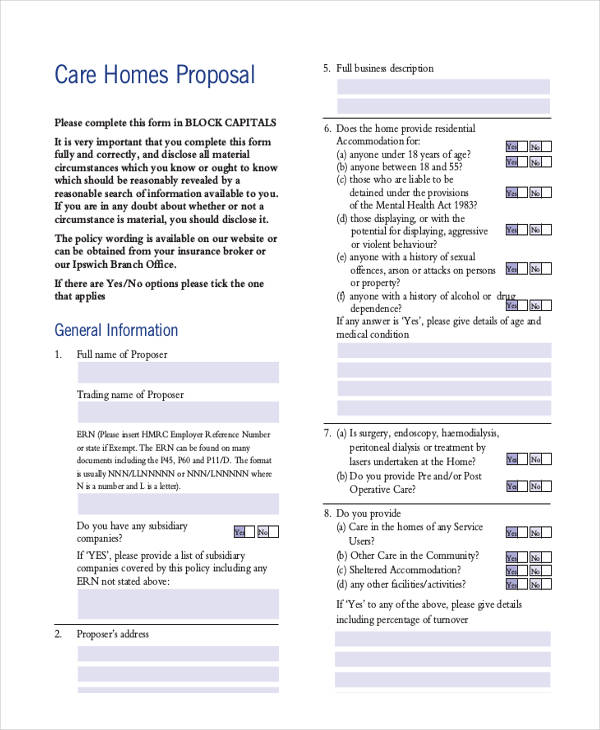 FREE 42+ Insurance Proposal Form Formats in PDF | MS Word | Excel
