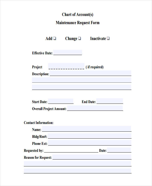 FREE 11+ Accounting Request Forms in PDF | Excel | MS Word