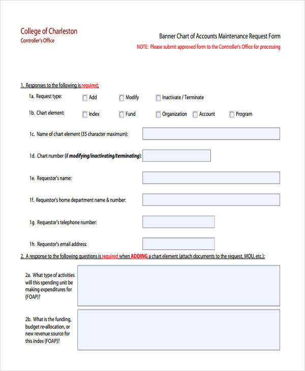 FREE 11+ Accounting Request Forms in PDF | Excel | MS Word