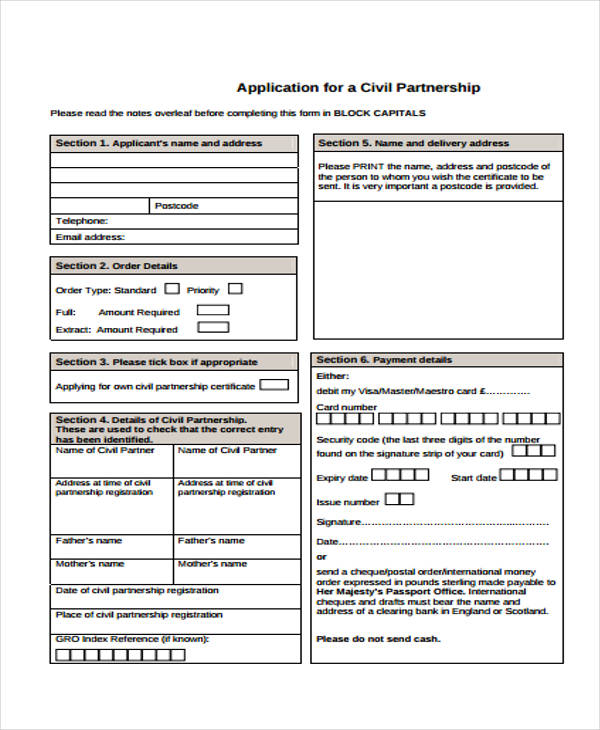 FREE 13+ Sample Partnership Application Forms in PDF | MS Word