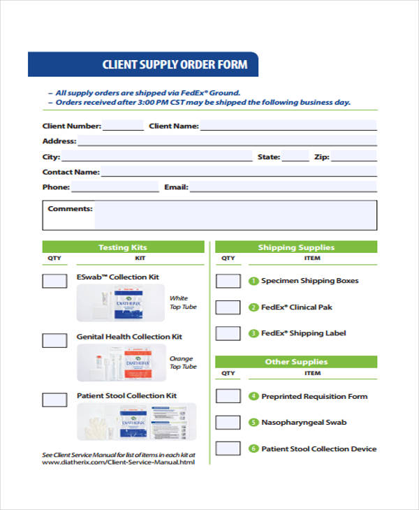 FREE 33+ Sample Service Order Forms in PDF | MS Word | Excel