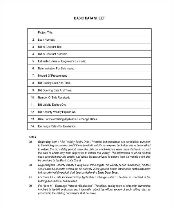 FREE 11+ Bid Evaluation Form Samples, PDF, MS Word, Google Docs