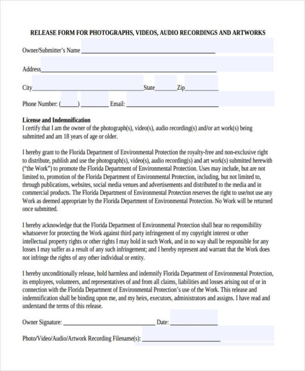 FREE 25+ Print Release Form Samples, PDF, MS Word, Google Docs