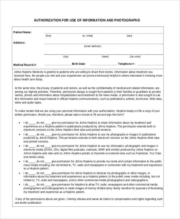 FREE 22+ Print Release Forms in PDF | MS Word