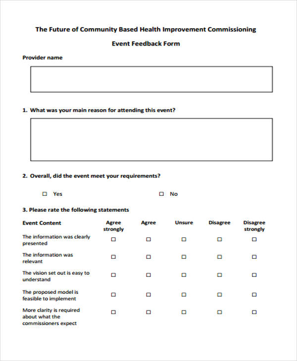 Feedback Form Template In Html DocTemplates