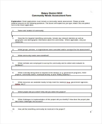 FREE 29+ Needs Assessment Forms in MS Word | PDF | Excel