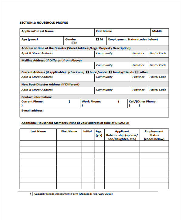FREE 29+ Sample Needs Assessment Forms in PDF | Excel | MS Word