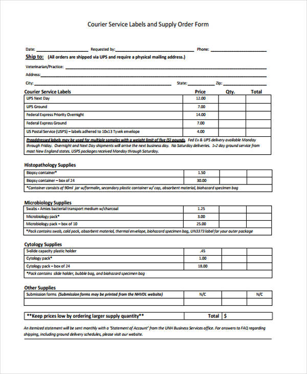 FREE 33+ Sample Service Order Forms in PDF | MS Word | Excel