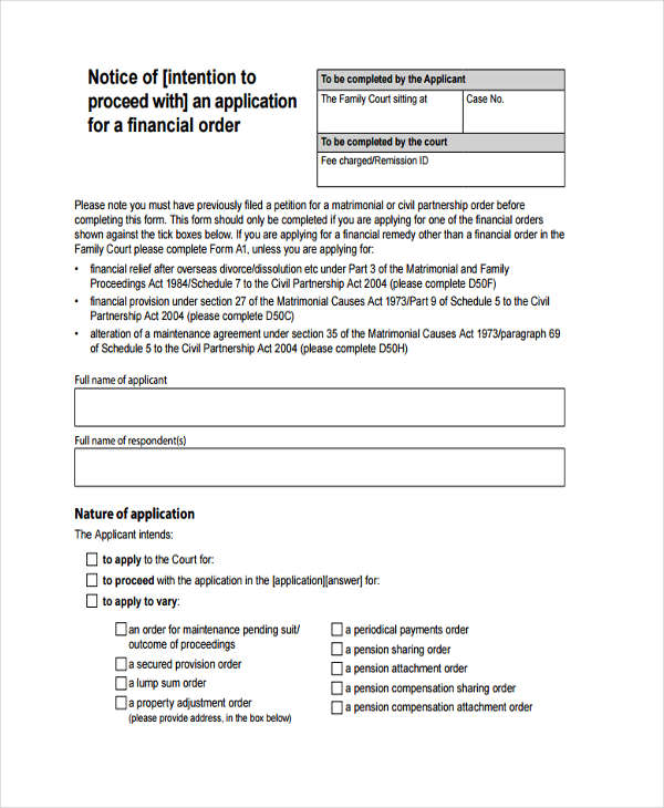 FREE 10+ Consent Order Forms in PDF | MS Word