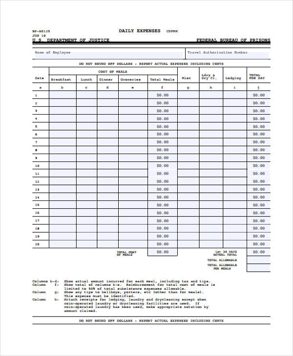 FREE 32+ Expense Report Form Samples, PDF, MS Word, Google Docs, Excel