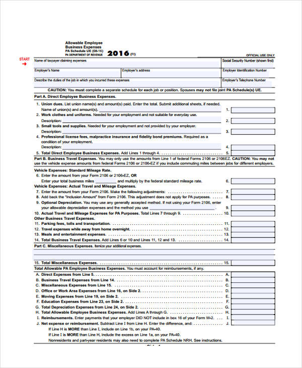 FREE 32+ Expense Report Form Samples, PDF, MS Word, Google Docs, Excel