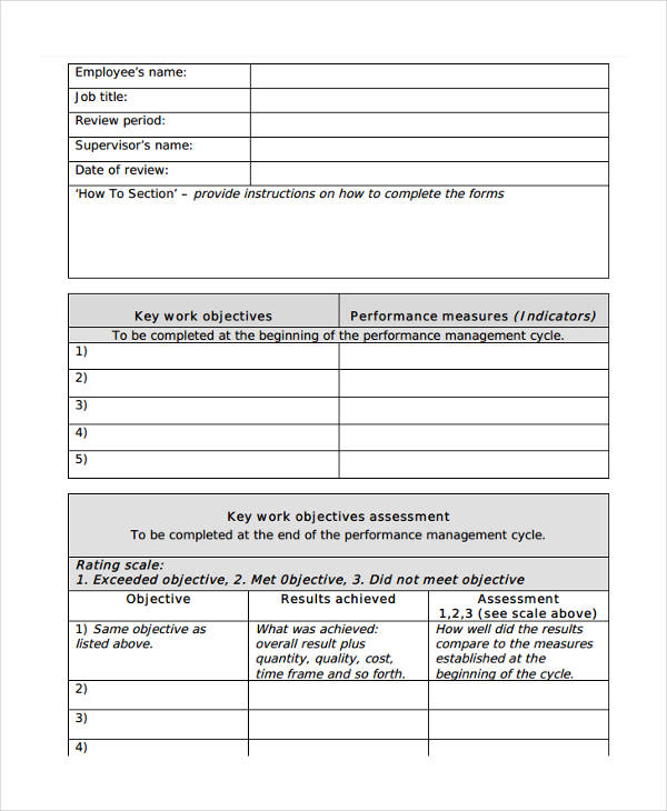 FREE 20+ Sample Employee Review Forms in PDF | MS Word
