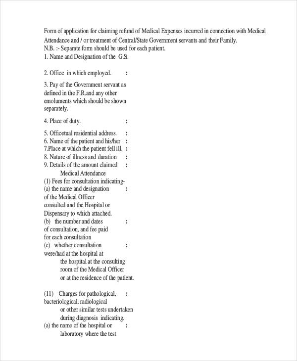 FREE 35+ Medical Application Form Samples, PDF, MS Word, Google Docs