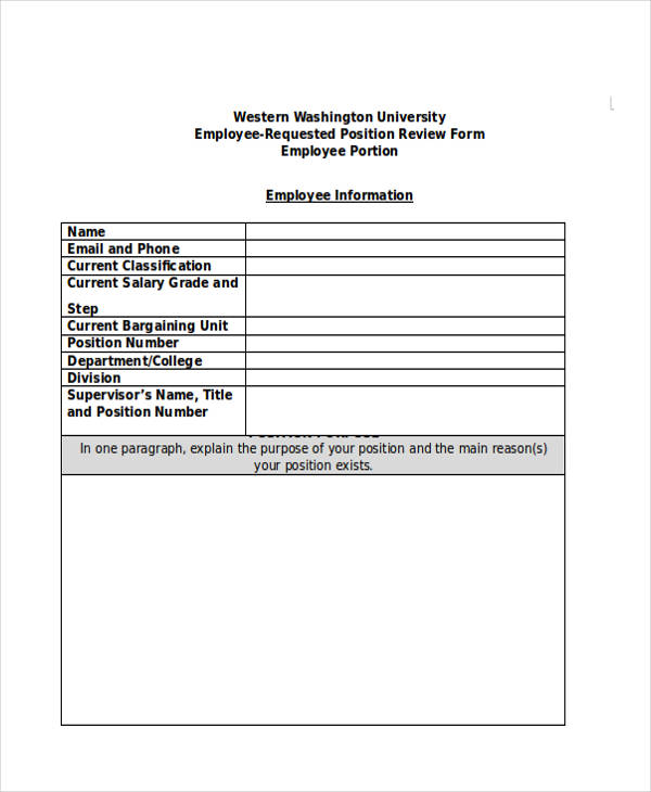 FREE 24+ Employee Review Form Samples, PDF, MS Word, Google Docs