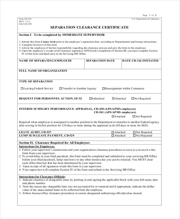 FREE 21+ Employee Clearance Forms in PDF | Excel | MS Word