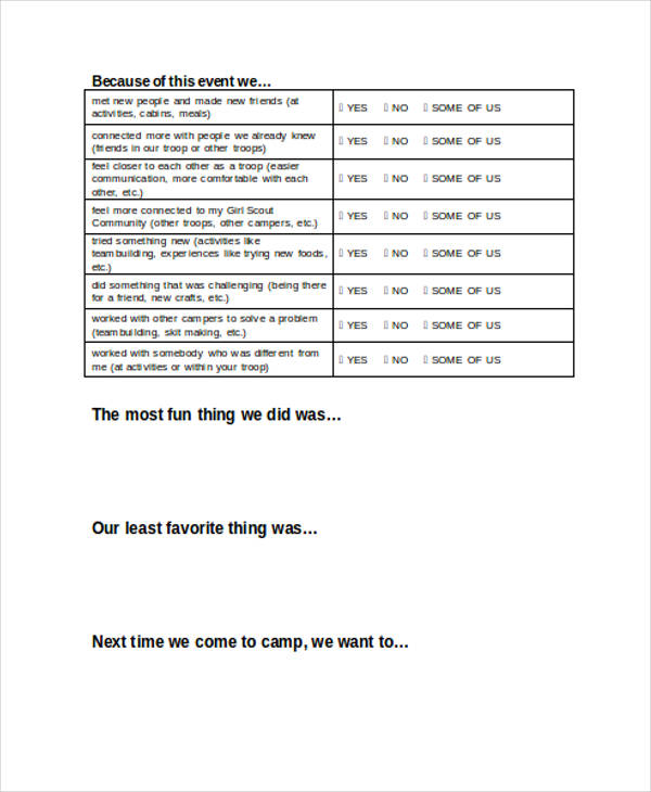 FREE 20+ Event Evaluation Form Samples, PDF, MS Word, Google Docs
