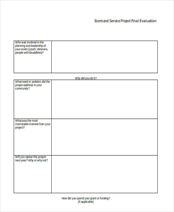FREE 20+ Event Evaluation Form Samples, PDF, MS Word, Google Docs