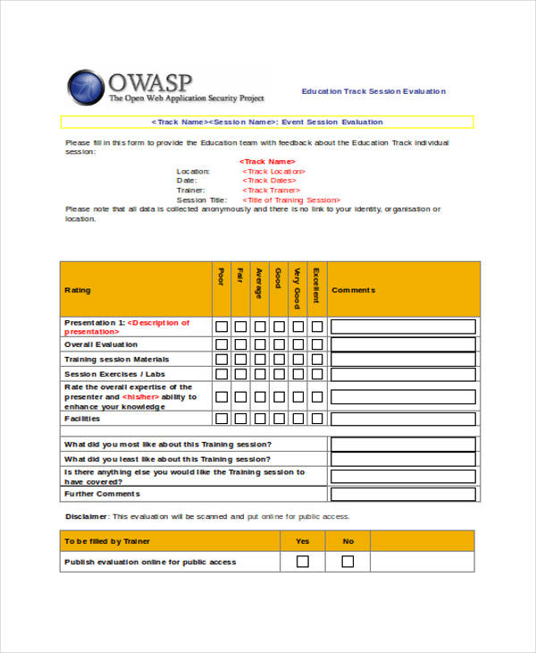 FREE 20+ Event Evaluation Form Samples, PDF, MS Word, Google Docs