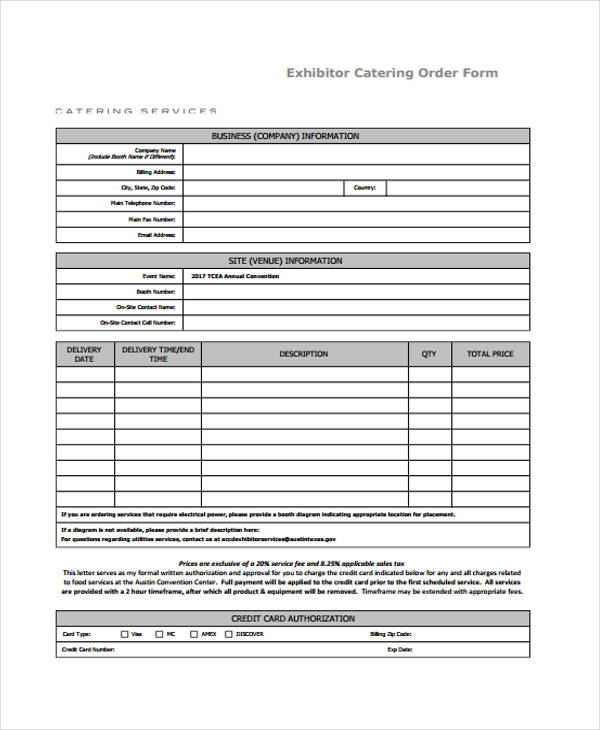 FREE 33+ Sample Service Order Forms in PDF | MS Word | Excel