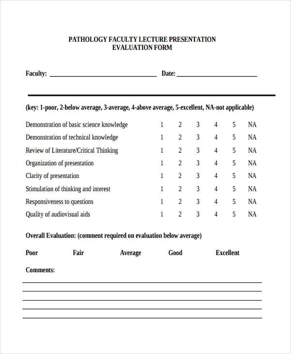 FREE 13+ Form for Lecture Feedback Samples, PDF, MS Word, Google Docs