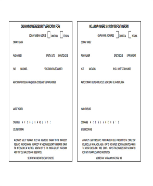 FREE 23+ Insurance Verification Forms in PDF | MS Word