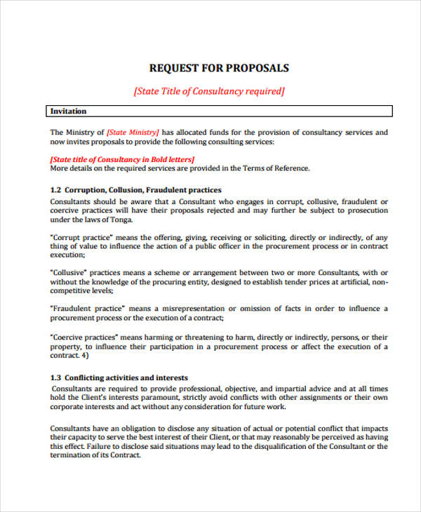 FREE 10+ Sample Request Proposal Forms in PDF | MS Word | Excel