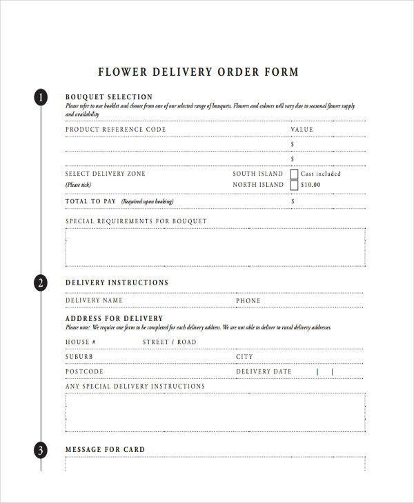FREE 13+ Delivery Order Form Samples, PDF, MS Word, Google Docs