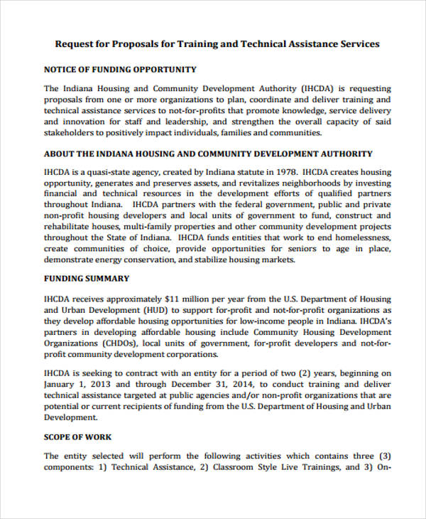 FREE 10+ Sample Request Proposal Forms in PDF | MS Word | Excel