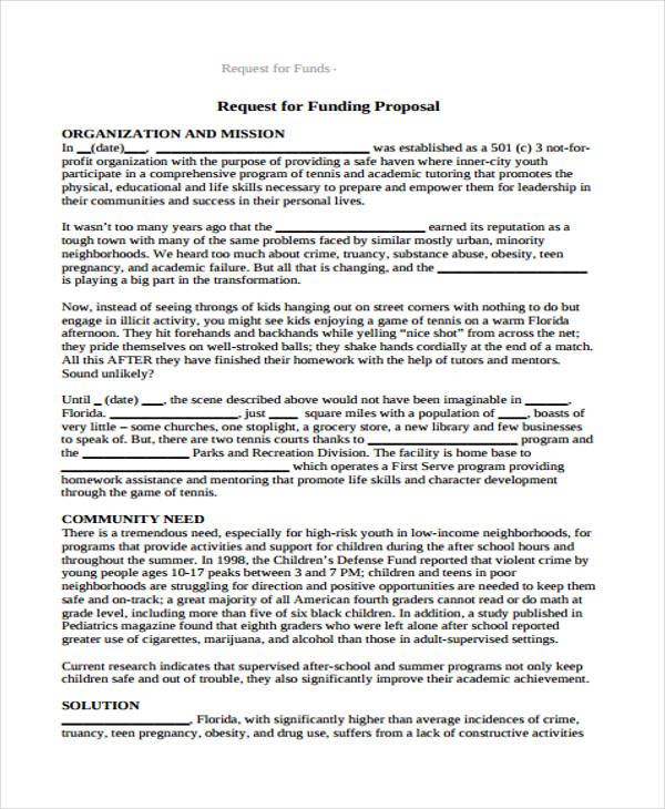 FREE 10+ Sample Request Proposal Forms in PDF | MS Word | Excel