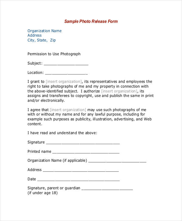 FREE 22+ Print Release Forms in PDF | MS Word
