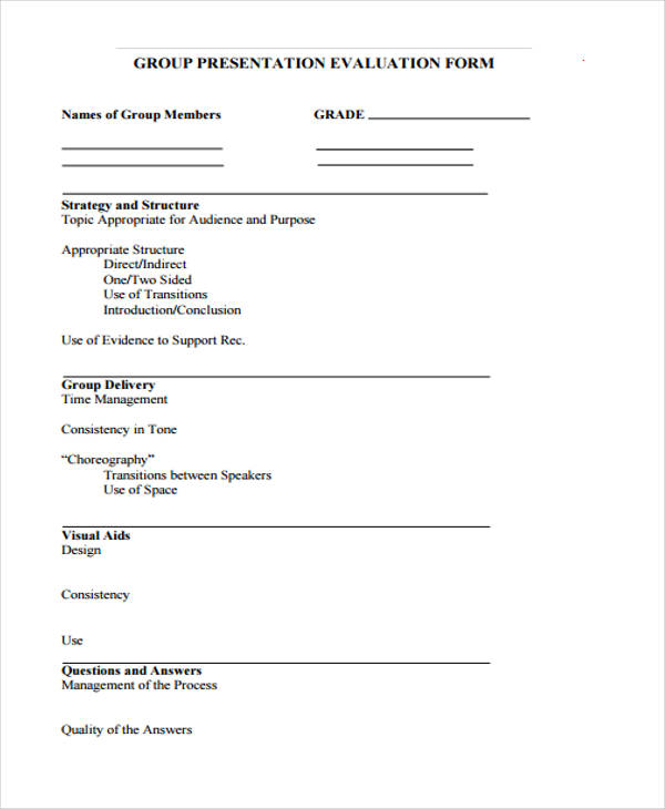 FREE 21+ Presentation Feedback Form Samples, PDF, MS Word, Google Docs ...