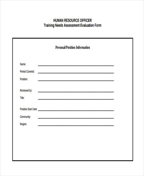 FREE 35+ Needs Assessment Form Samples, PDF, MS Word, Google Docs, Excel