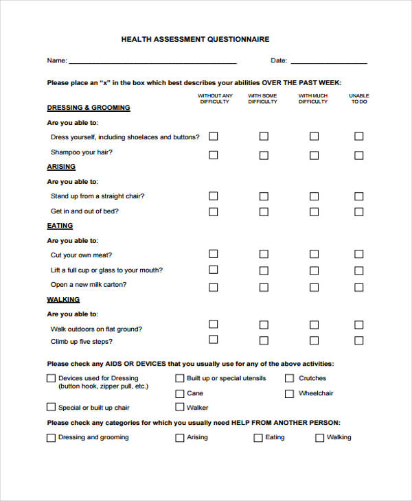 FREE 10+ Wellness Assessment Forms in PDF | Ms Word