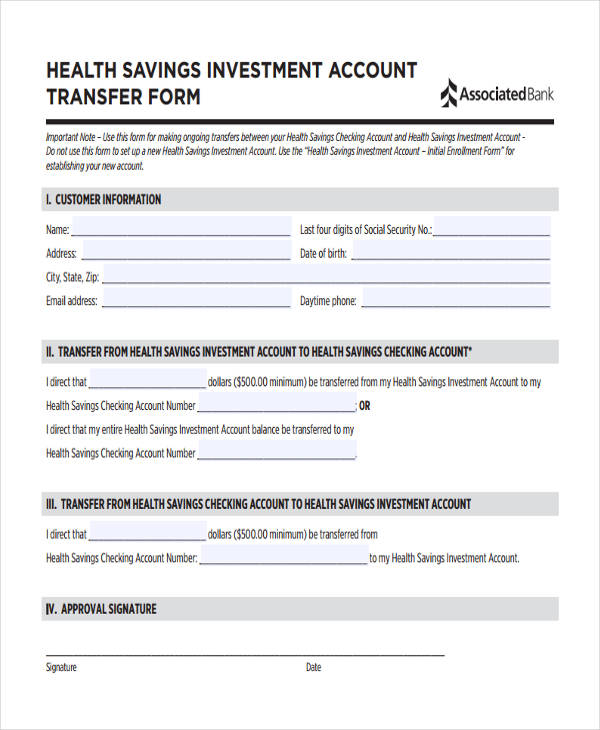 FREE 7+ Accounting Transfer Forms in PDF | MS Word