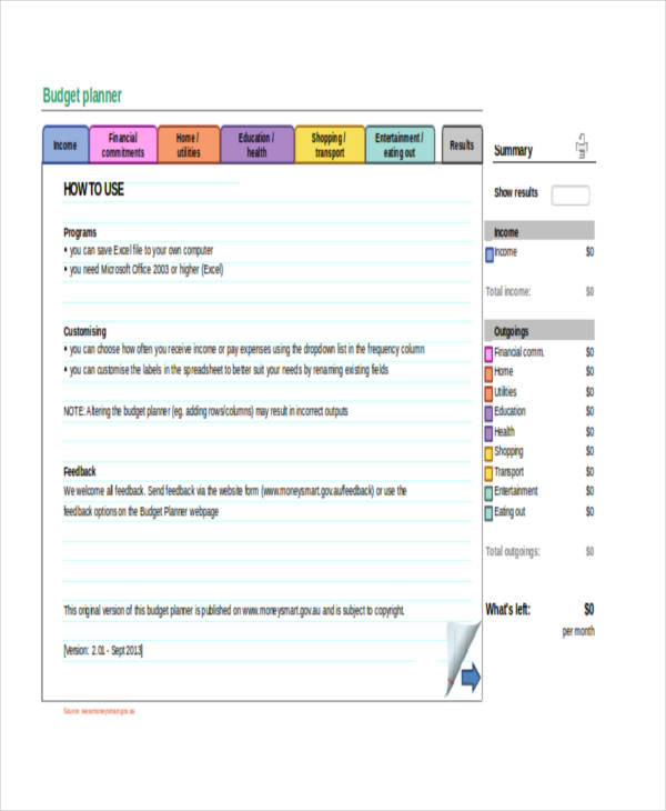 FREE 10+ Home Budget Forms in PDF | Excel | MS Word