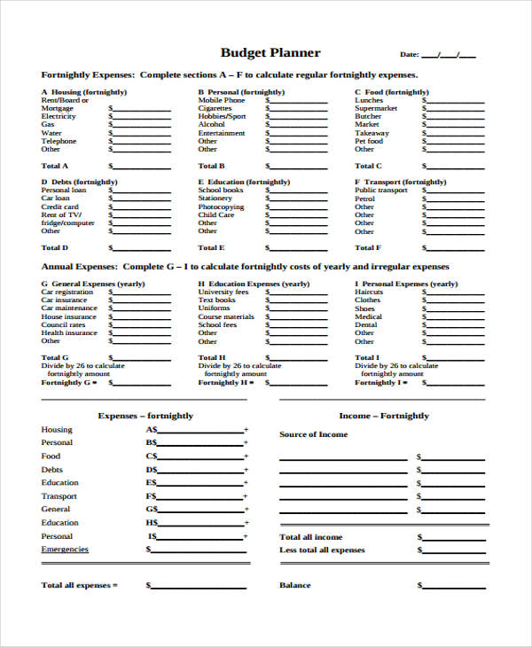 FREE 10+ Home Budget Forms in PDF | Excel | MS Word