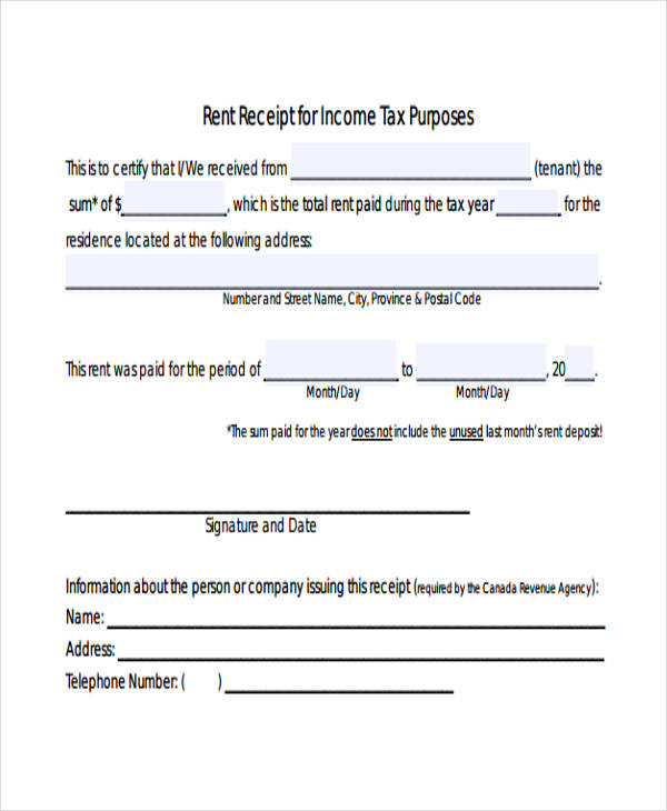 Fantastic Rent Receipt Template For Income Tax India Simple Receipt 