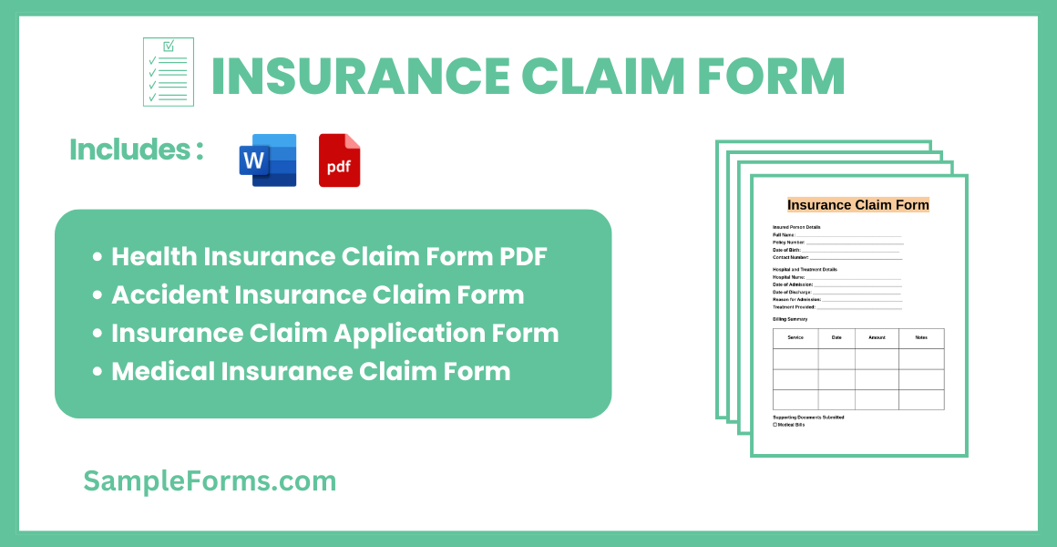FREE 14+ Insurance Claim Form Samples, PDF, MS Word, Google Docs