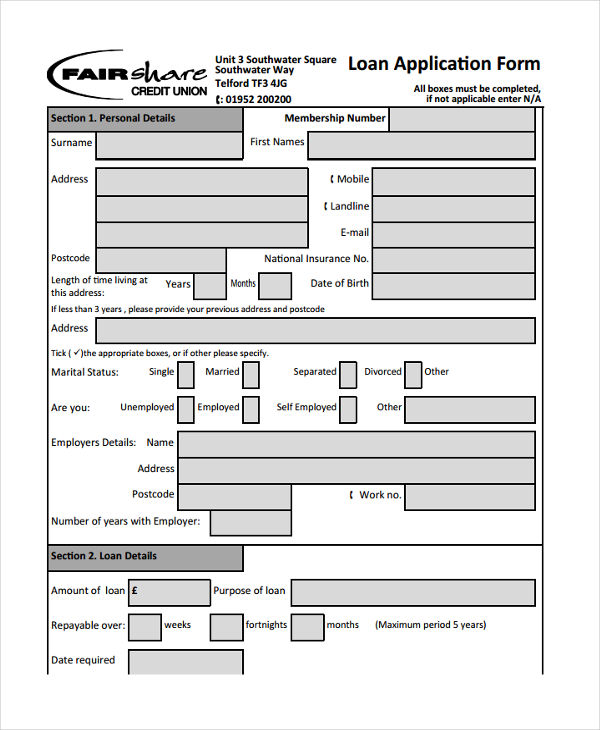 FREE 11+ Loan Proposal Forms in PDF | MS Word