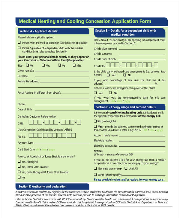FREE 35+ Medical Application Form Samples, PDF, MS Word, Google Docs