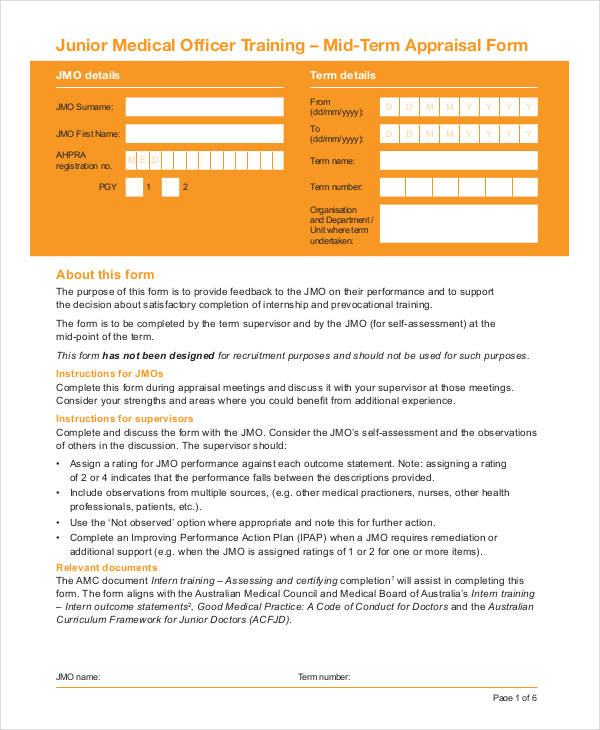 FREE 8+ Medical Appraisal Forms in PDF | MS Word